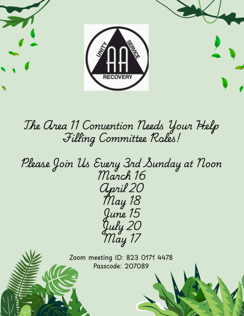 Events from December 31, 2024 – February 28 – Alcoholics Anonymous